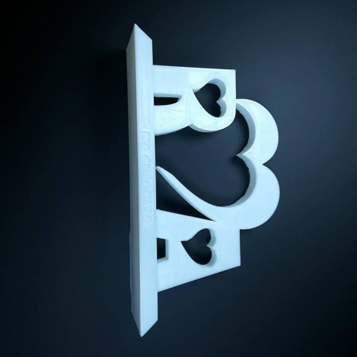 3D Printable Love and Friendship - Initials with base by Daniel D. Guevara