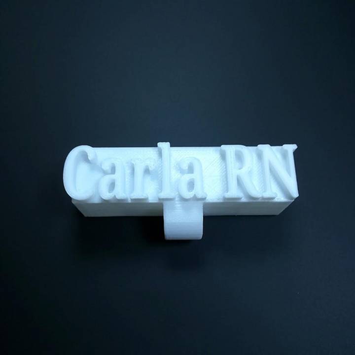3D Printable name badge by Joey Gallinal