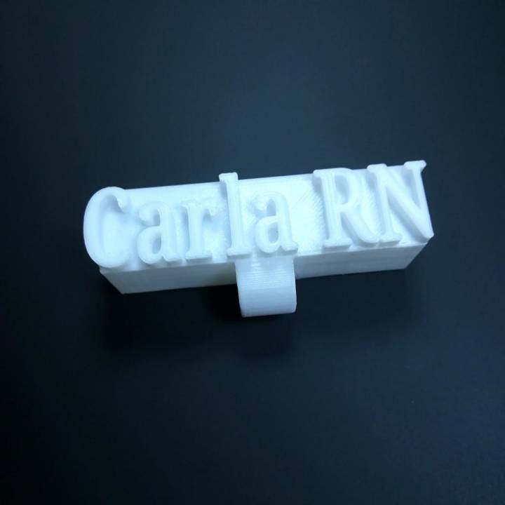 3D Printable name badge by Joey Gallinal