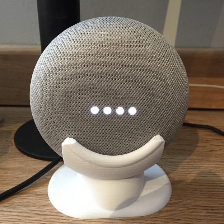 3D Printable Google home mini Stand Desktop by dragonlutin