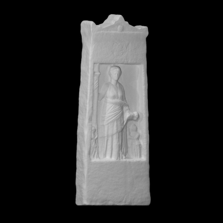 3D Printable Funerary stele set up by the people for Demo by Scan The World