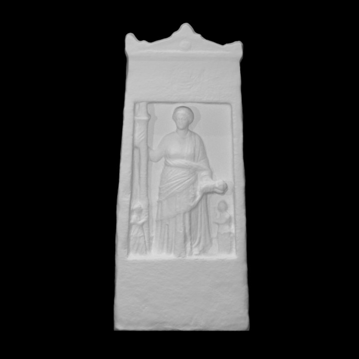 3D Printable Funerary stele set up by the people for Demo by Scan The World