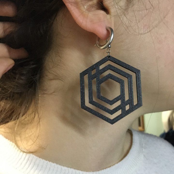3D Printable Earrings by Enrico Garozzo