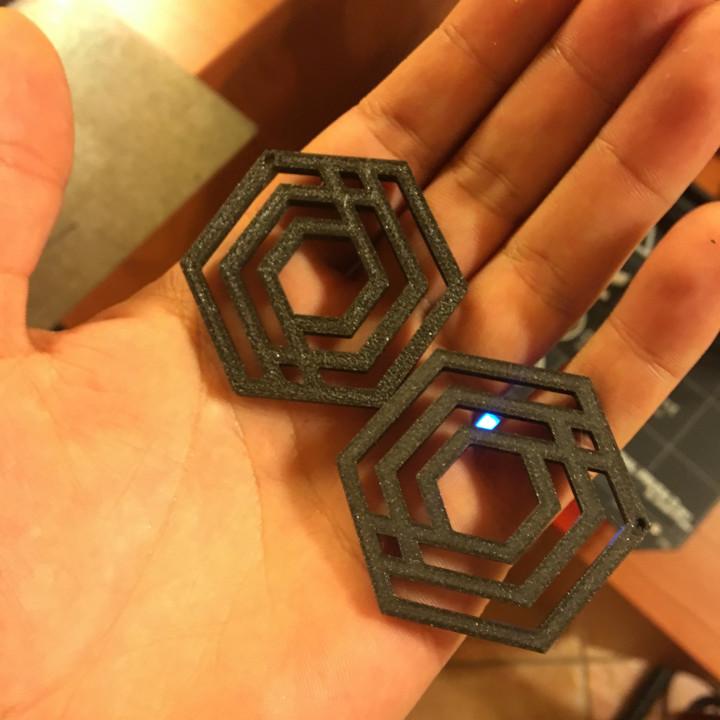 3D Printable Earrings by Enrico Garozzo