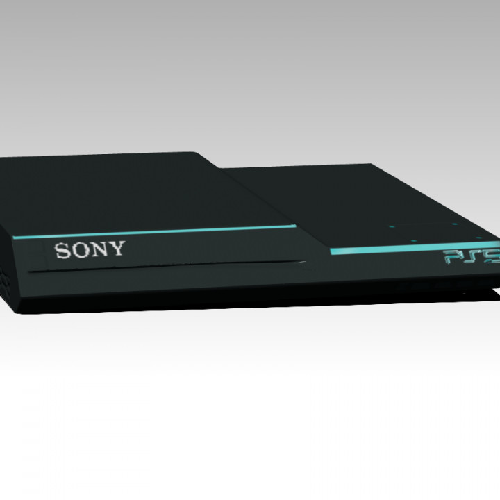 3D Printable Playstation 5 by Enrico Sartori