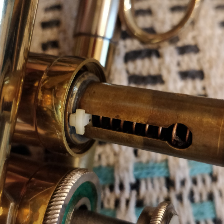 3D Printable Trumpet Valve Guide by Tyler Keller
