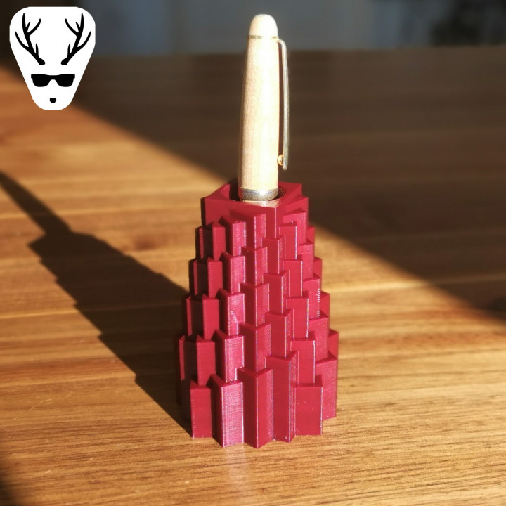 3D Printable Tower Pen Holder by Matthäus