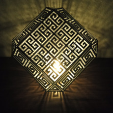 3D Printable Greek Meander Lamp by Daniel Hultgren