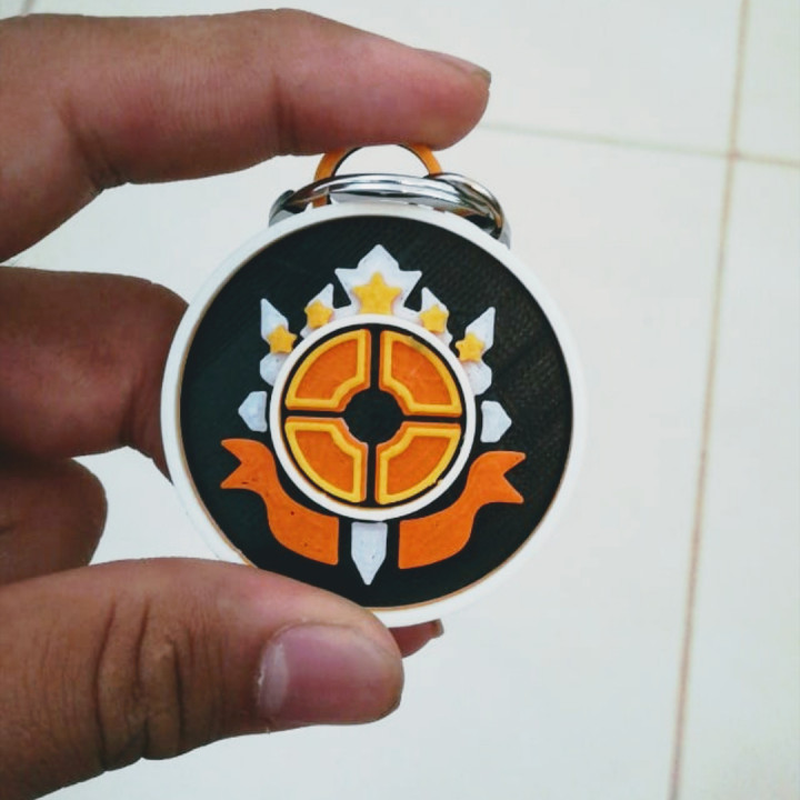 3D Printable TF2 Logo Keychain by Prasad Chakradeo