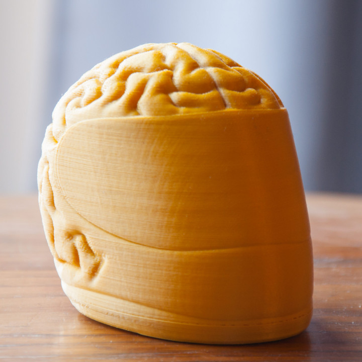 3D Printable Brain helmet by Jean-Denis Vreux