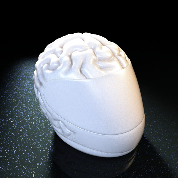3D Printable Brain helmet by Jean-Denis Vreux