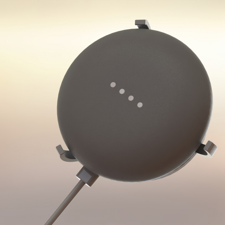 3D Printable Google home mini wall hanger by Kai-Yih Lee