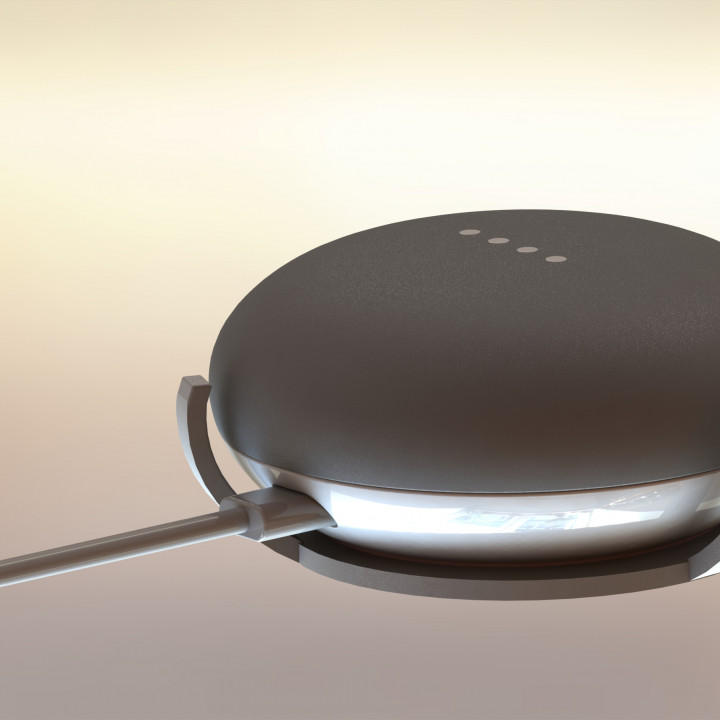 3D Printable Google home mini wall hanger by Kai-Yih Lee