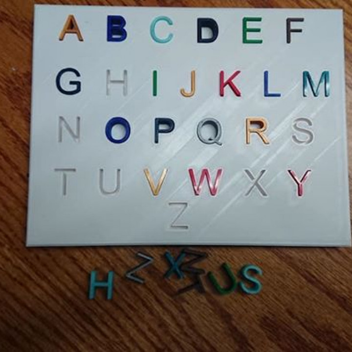 3D Printable Alphabet toy shape by Evan Lloyd