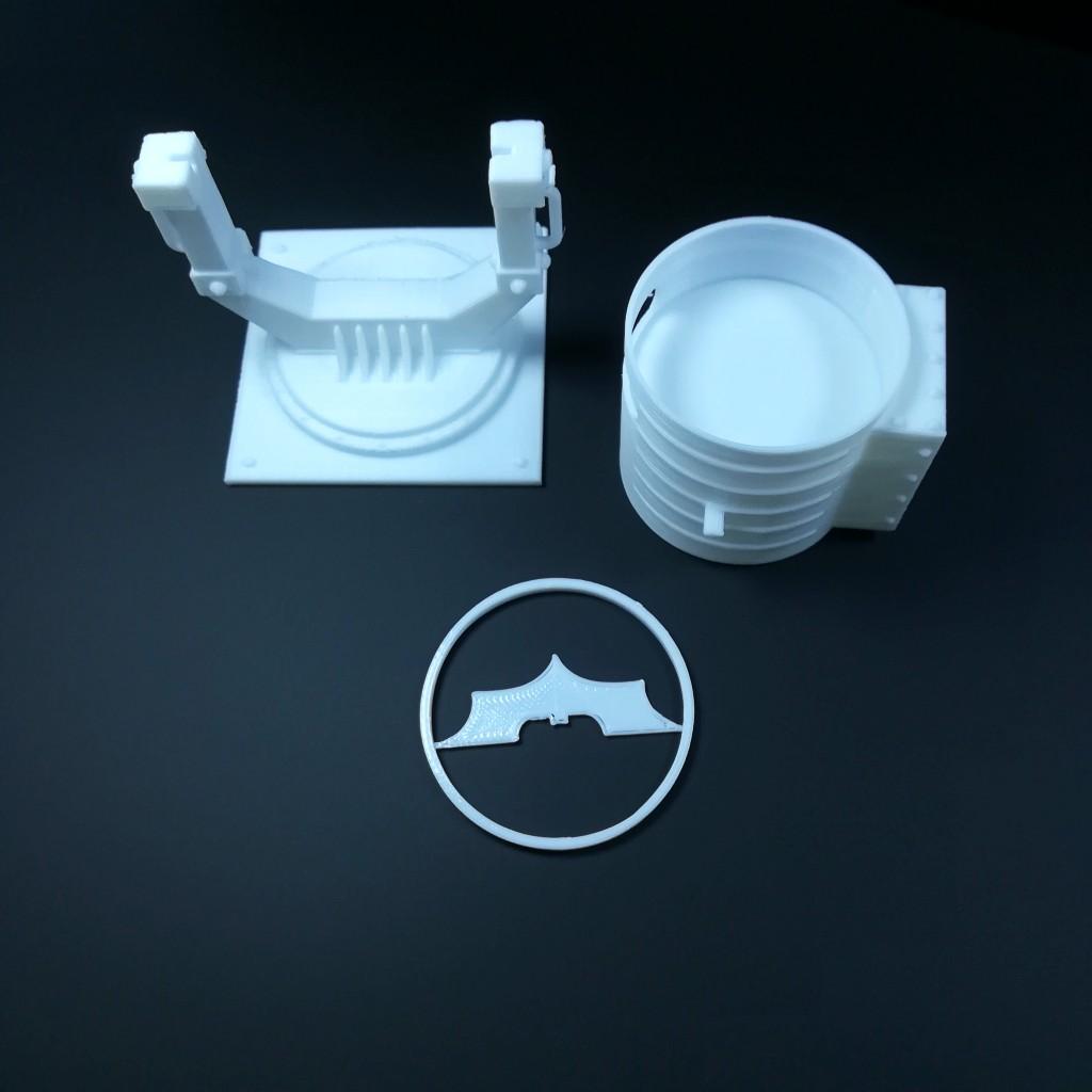 3D Printable echo dot - Bat Signal by Francesco Rosa-Brusin