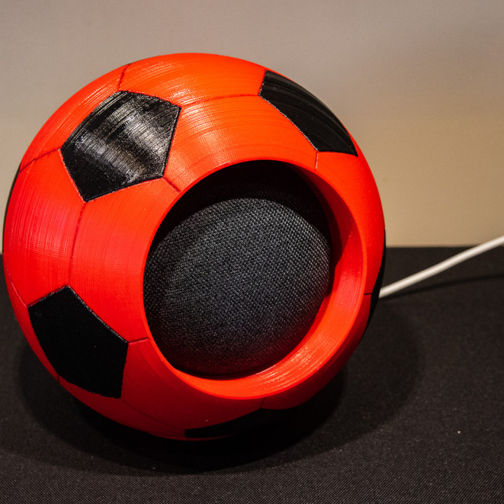 3D Printable Google Home Mini Soccer Ball by Guy Van den Nieuwenhof