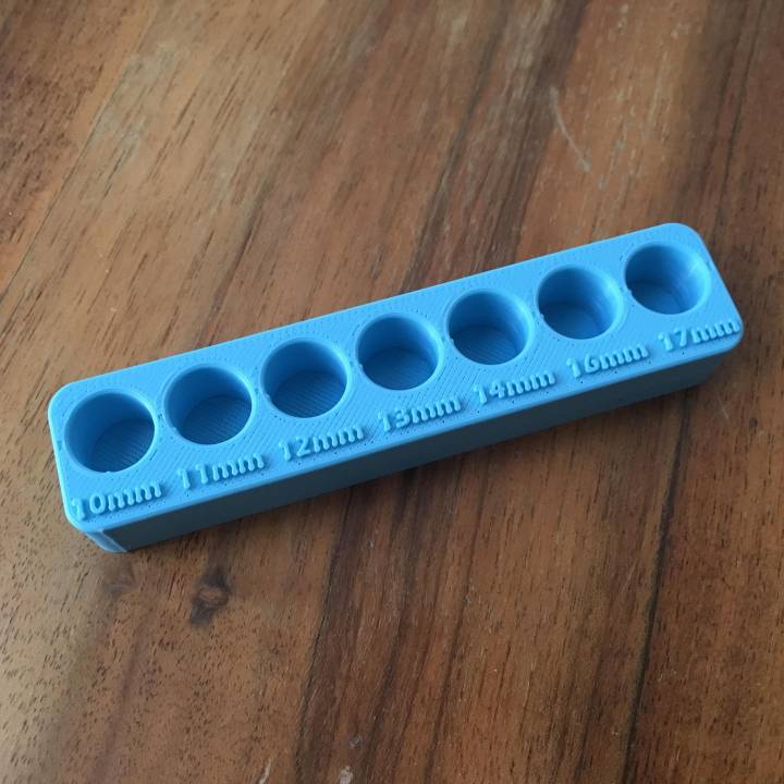 3D Printable Harbor Freight Swivel Socket set, Tray - Metric by GunGeek