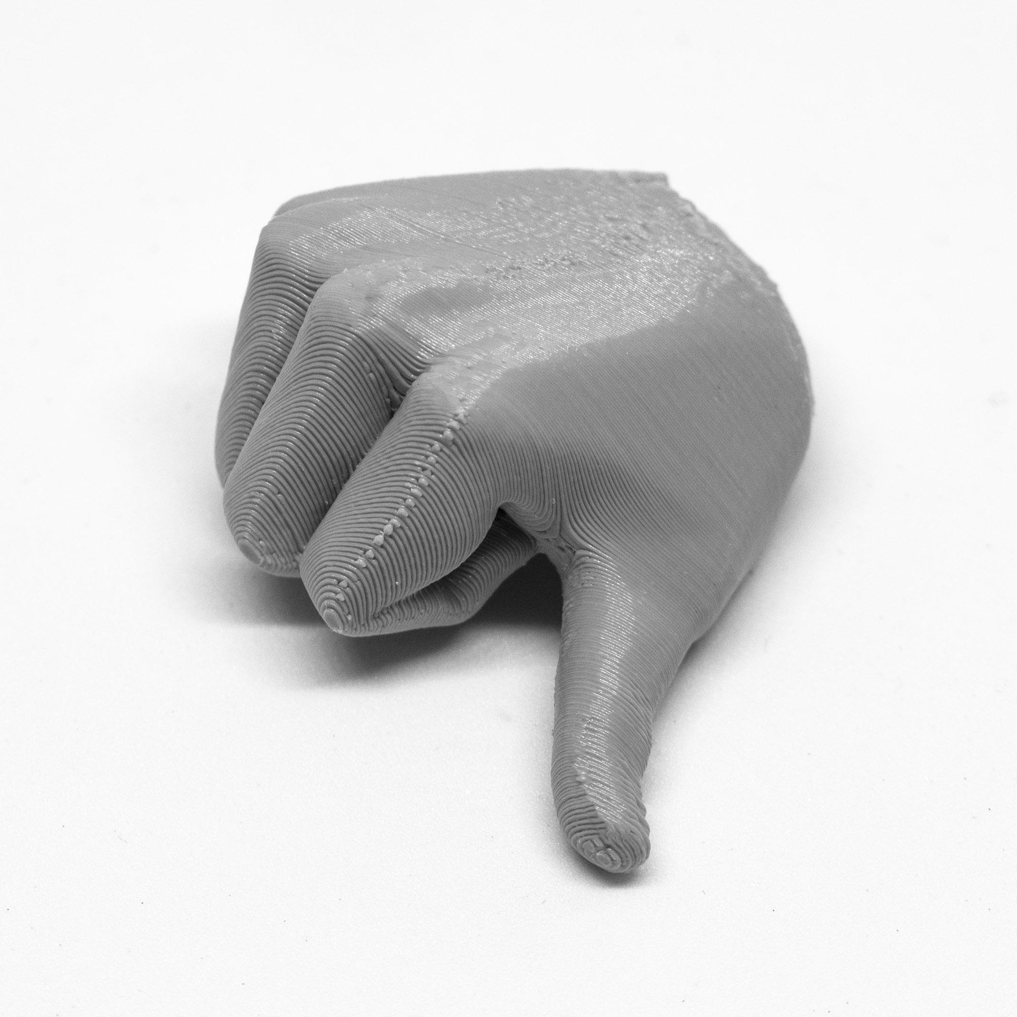 3D Printable ZIPGUY THUMBS UP HAND -RIGHT by vancleefus
