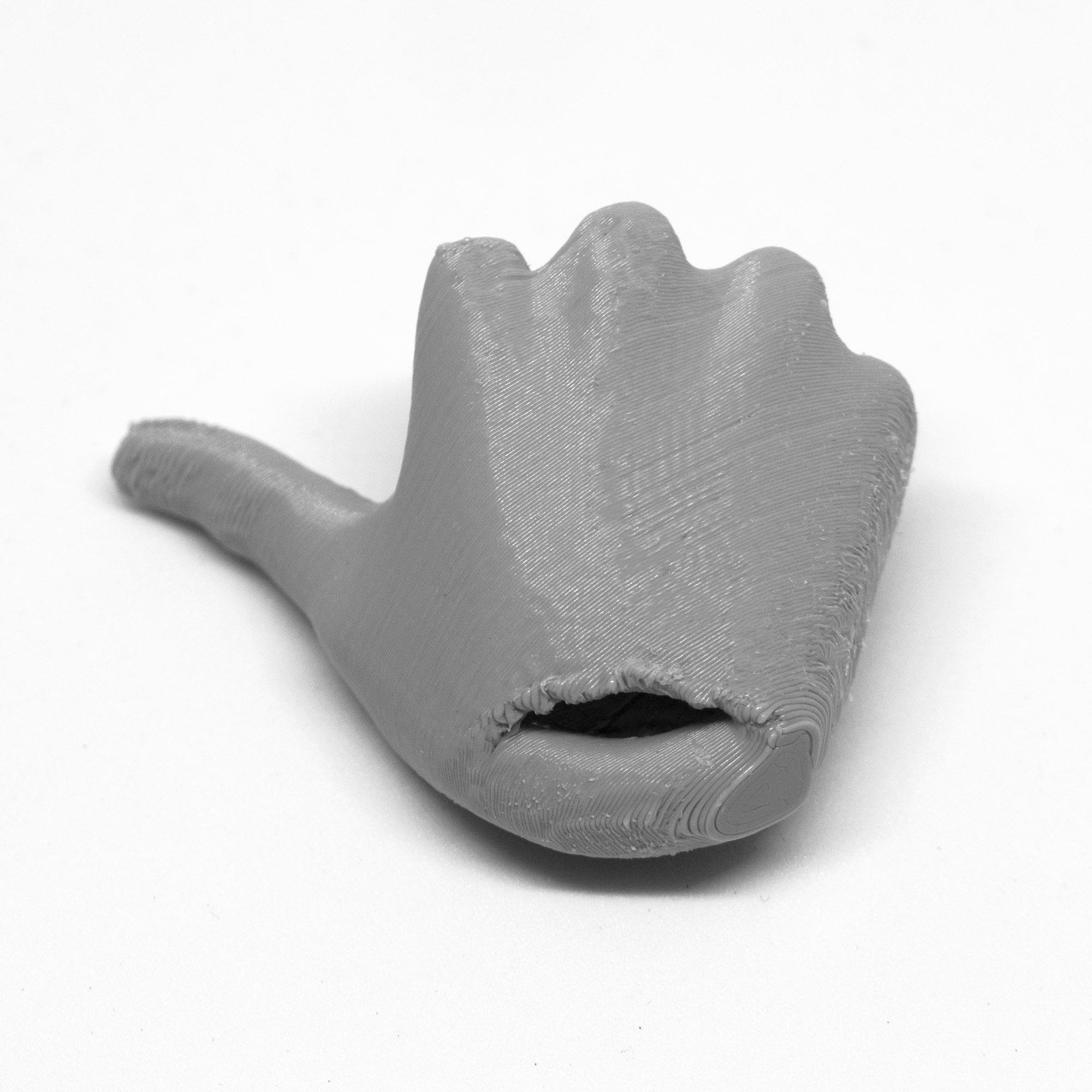 3D Printable ZIPGUY THUMBS UP HAND -RIGHT by vancleefus
