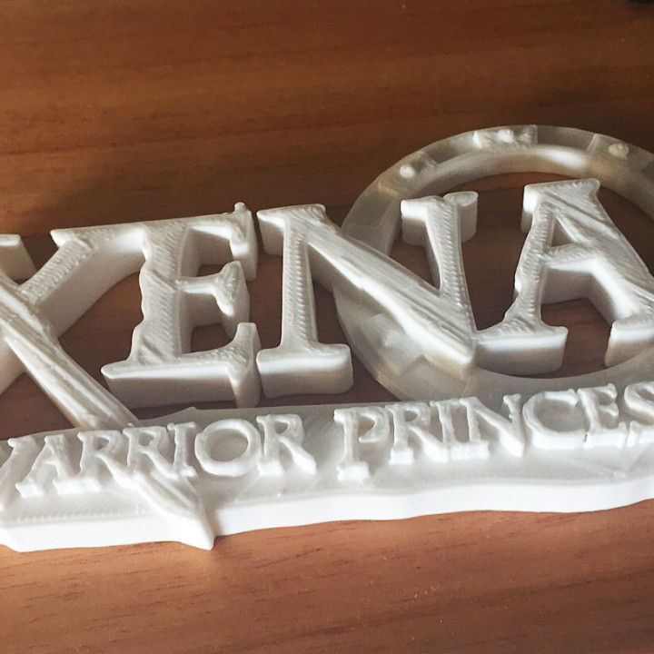 3D Printable Xena Warrior Princess logo with chakram by Paul Raised