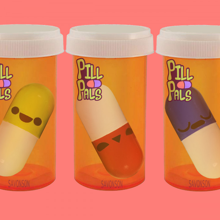3D Printable Pill Pals by Jake Trim