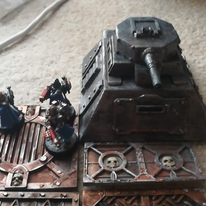 3D Printable Heavy Imperial Gun Turret by Rod Genardini