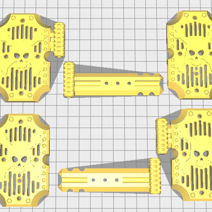 3D Printable skull hinge adjustable by Vin Niv