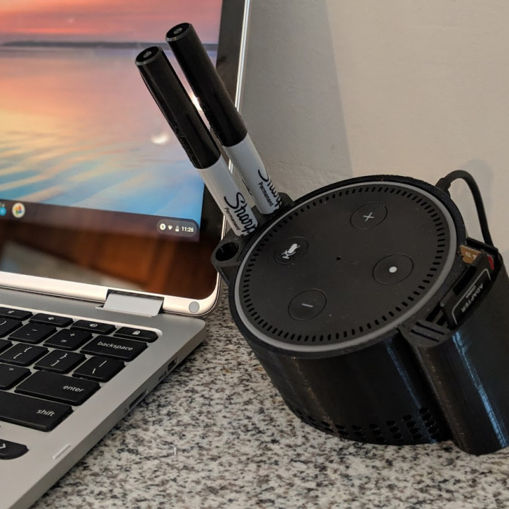 3D Printable Echo Dot Gen 2 Modular Desk Unit by Chad Tarbutton