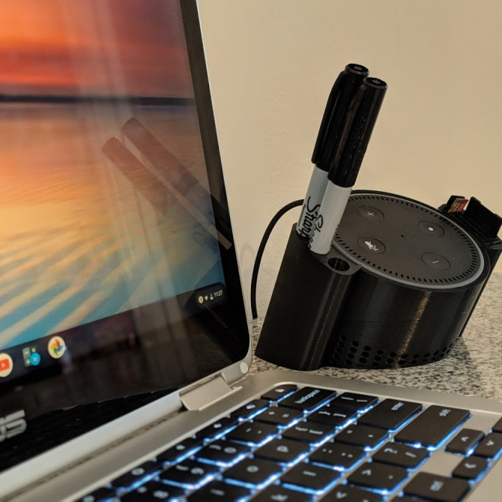 3D Printable Echo Dot Gen 2 Modular Desk Unit by Chad Tarbutton