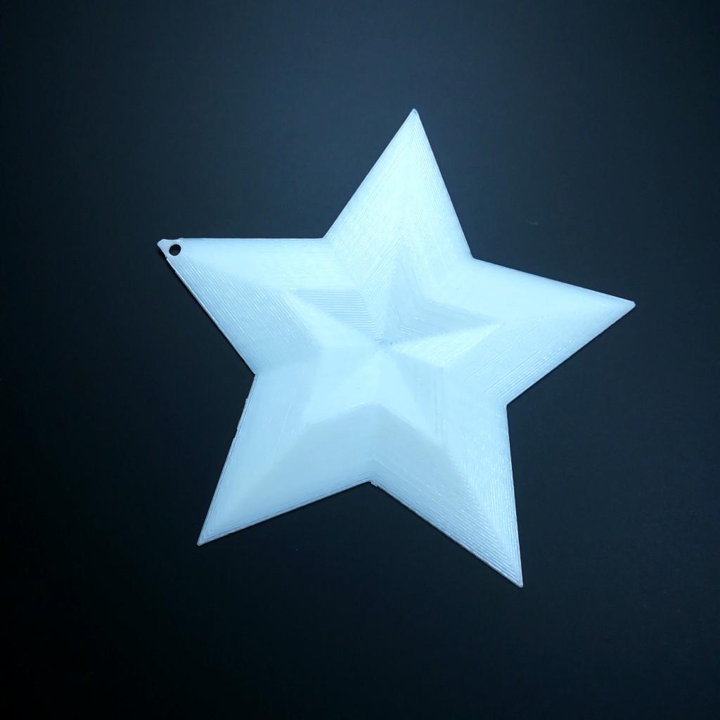 3D Printable Star + Star by Jonathan Maxwell