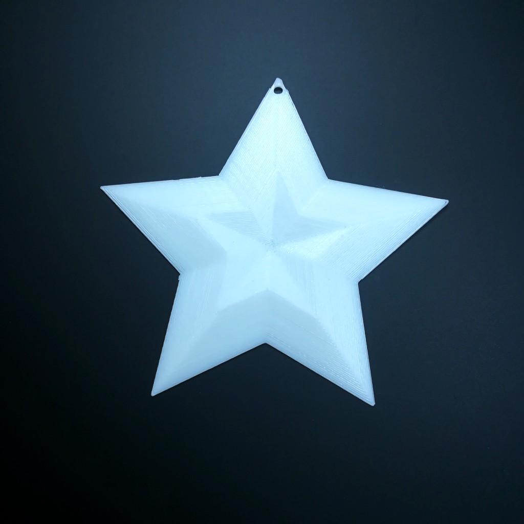 3D Printable Star + Star by Jonathan Maxwell