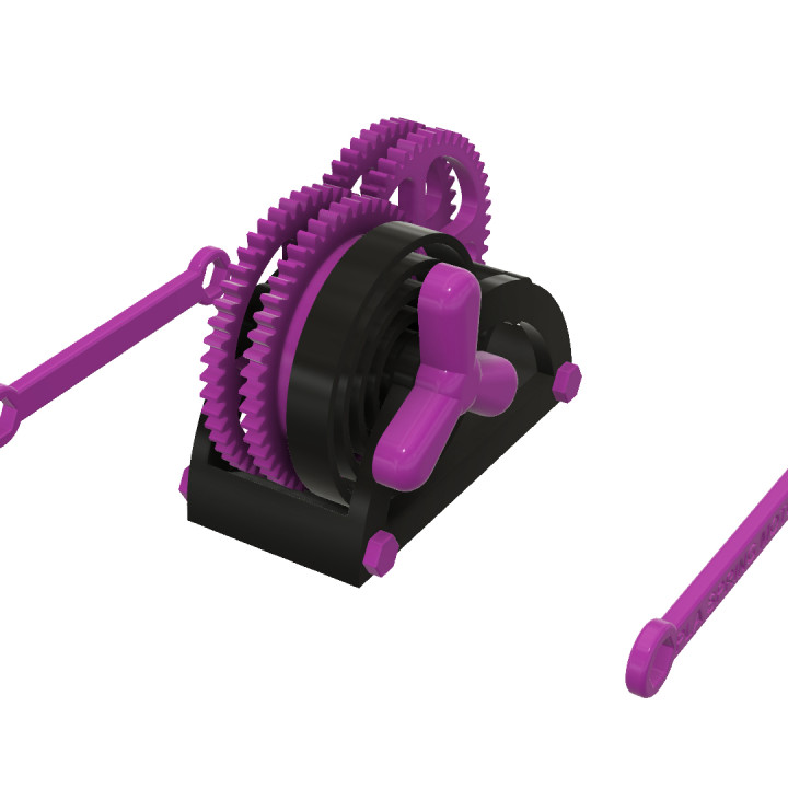 3D Printable PLA Spring Motor Demonstrator 2 by Greg Zumwalt