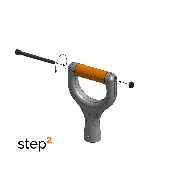 3D Printable Spade Grip Replacement by Michal Fanta