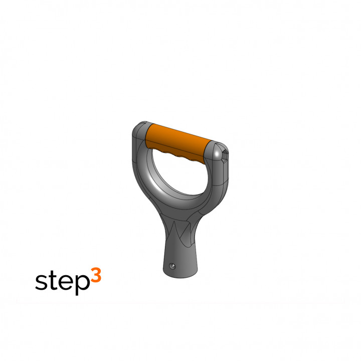 3D Printable Spade Grip Replacement by Michal Fanta