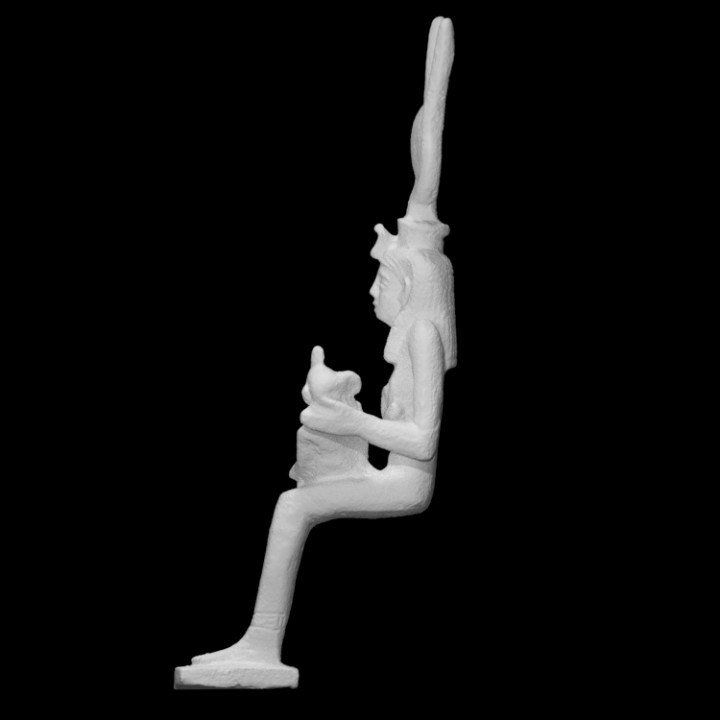 3D Printable Seated Isis Figure with Child Horus by Harvard Museum of ...