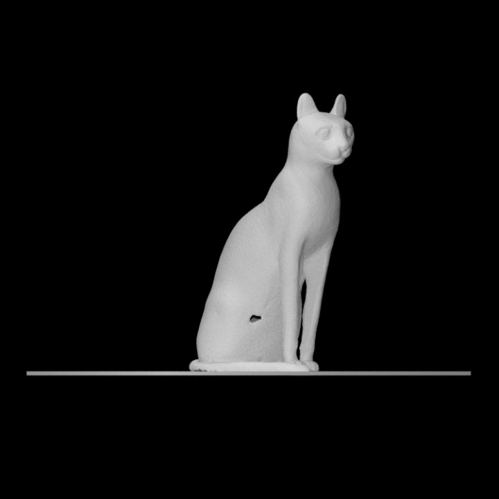 3D Printable Cat Figurine by Harvard Museum of the Ancient Near East