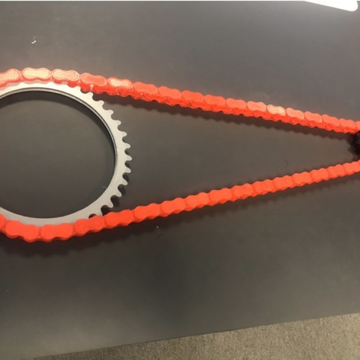 3D Printable 420 roller chain. Modular, with chain lock and sprockets ...