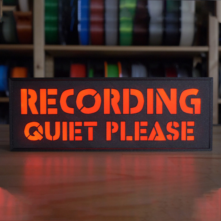3D Printable Recording LED sign by Mikolas Zuza