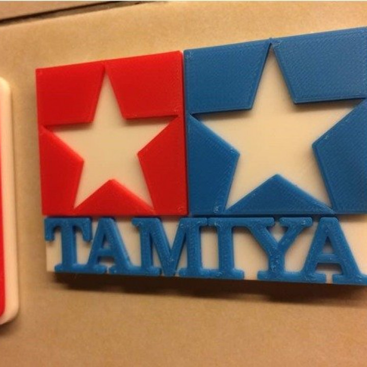 3D Printable Tamiya Logo - Coloured by Ryan Khoo