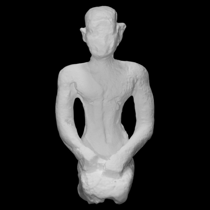 3D Printable Kneeling figure by Harvard Museum of the Ancient Near East