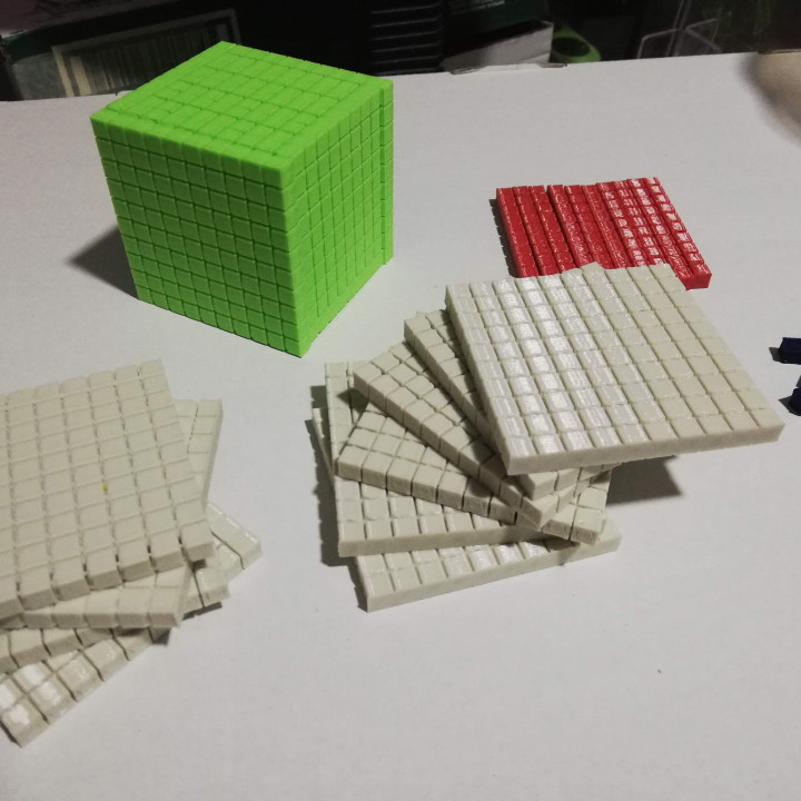 3D Printable Math cubes (cubos multibase) by Hector Andres Rios