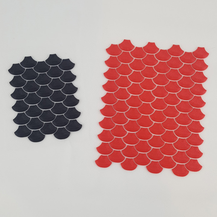 3D Printable Fish scales (on fabric) by Nicole Fodale