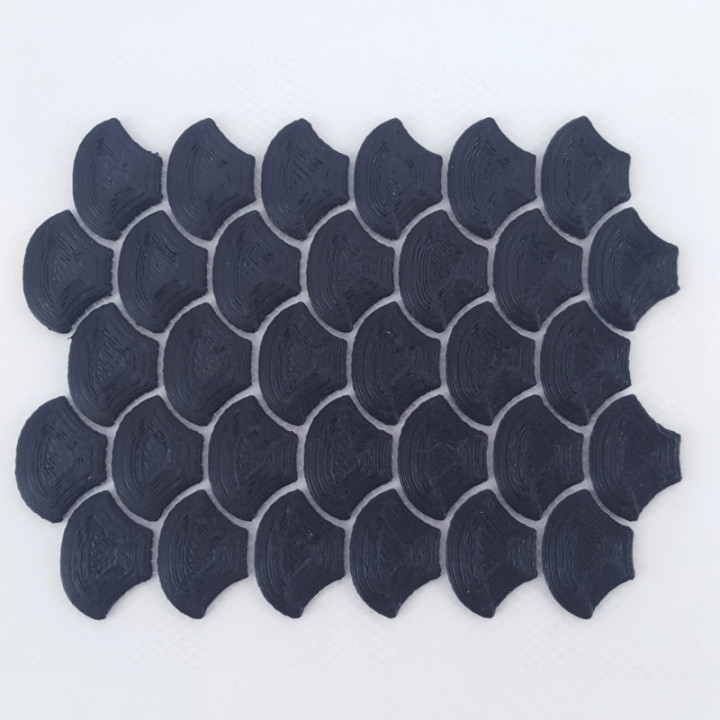 3D Printable Fish scales (on fabric) by Nicole Fodale