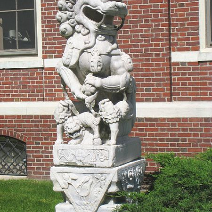 3D Printable Harvard-Yenchin Library guardian by Scan The World