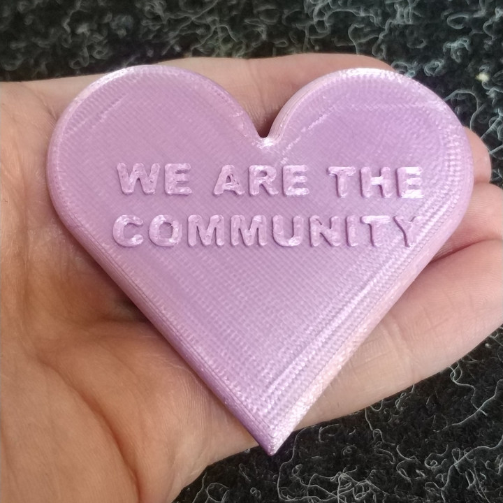 3D Printable We Are The Community Heart by Euan Todd