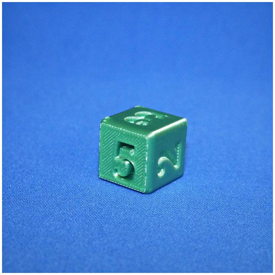 3D Printable 6 sided number dice by Max Hibbetd