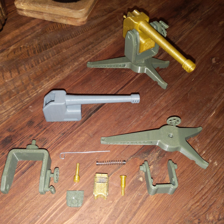 3D Printable Artillery (sliding breech block) by Quinn Mason