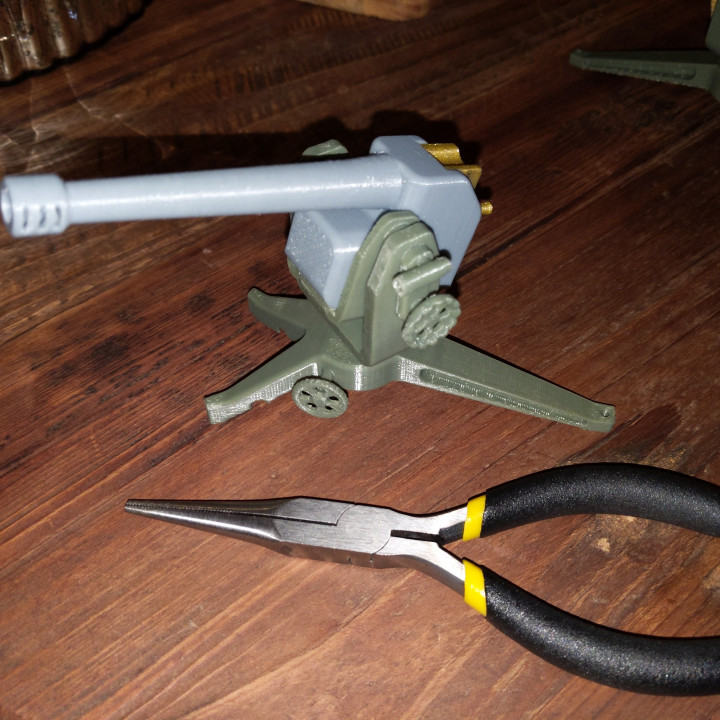 3D Printable Artillery (sliding breech block) by Quinn Mason