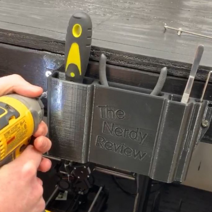 3D Printable Wall Mounted Holder for Printing Tools by The Nerdy Review