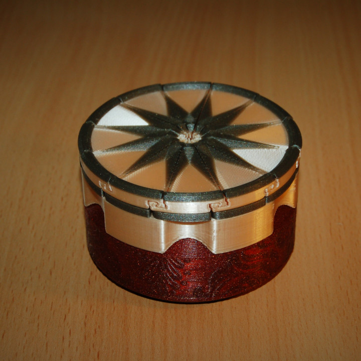 3D Printable 12 Leaf Aperture Iris Box by Brien Allison